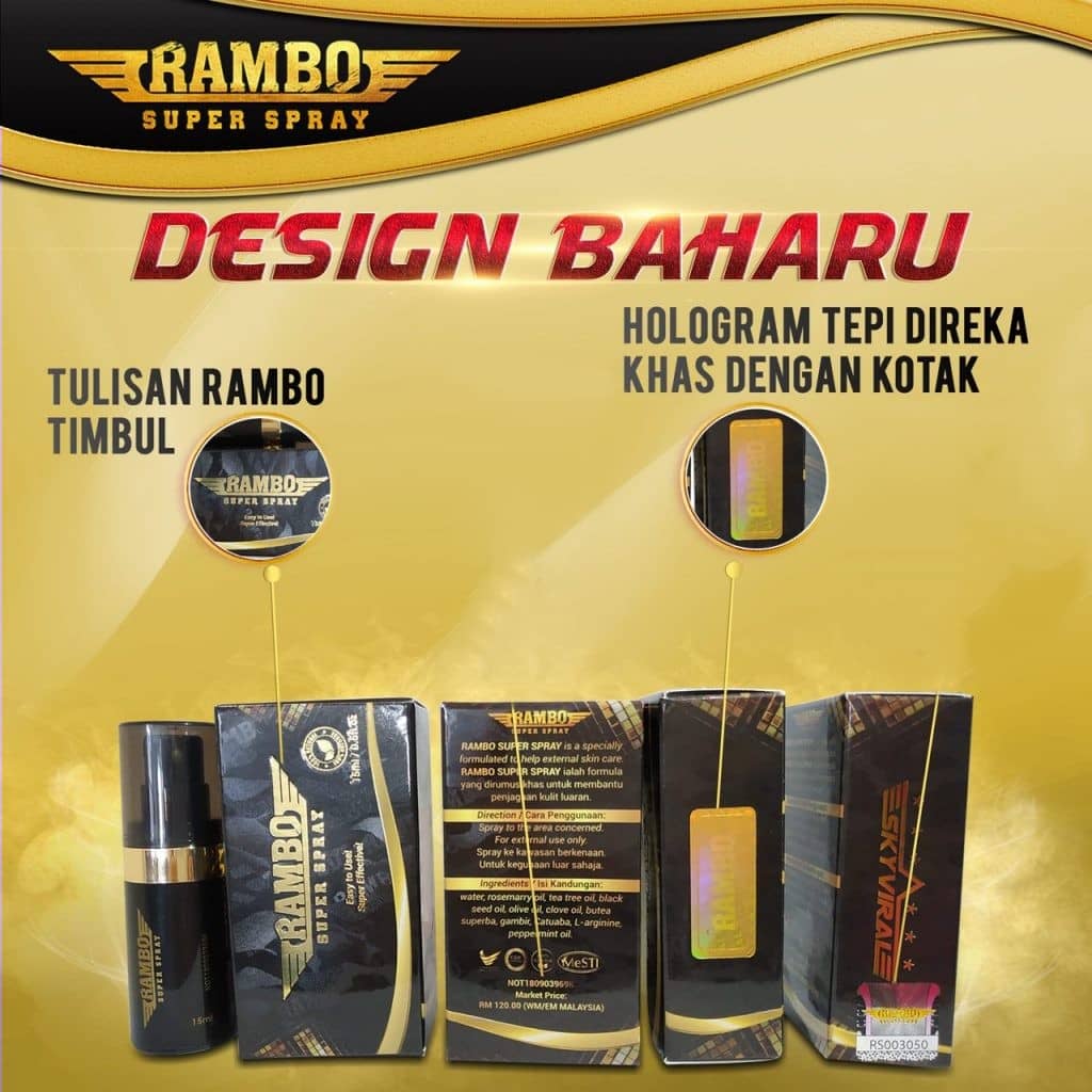 Rambo Spray Original Ubat Tahan Lama